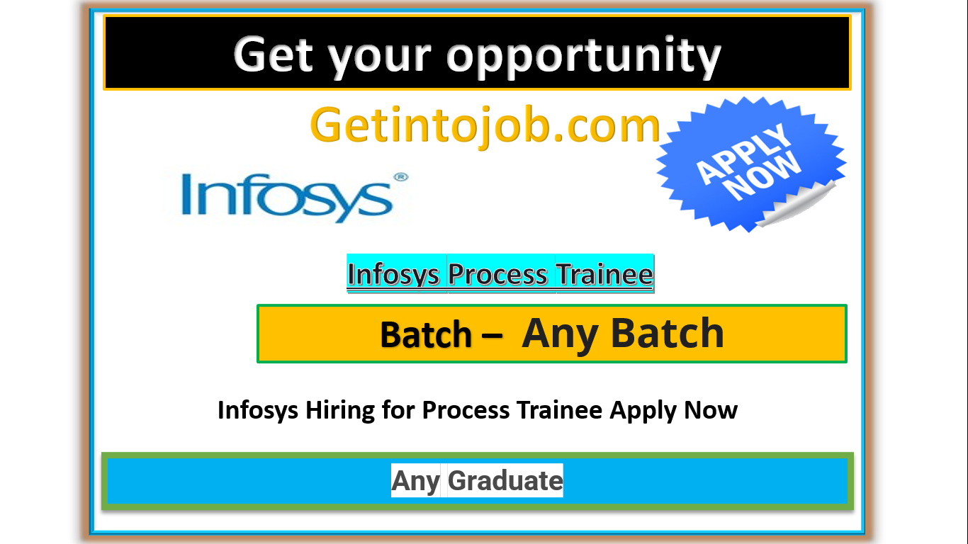 Infosys Process Trainee | Getintojob
